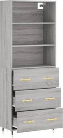 Skříň highboard šedá sonoma 69,5 x 34 x 180 cm kompozitní dřevo 3189363