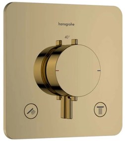 Hansgrohe Ecostat Comfort Q - Termostatická baterie pod omítku, pro 2 spotřebiče, leštěný vzhled zlata 33713990