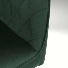 Vikio Jídelní set pro 4 osoby 160x90 cm soft dub noha X zelená židle s područkami VJS226-4Z