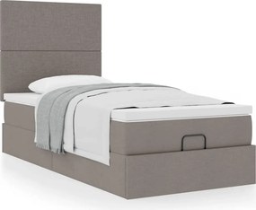 Osmanský rám postele s matrací taupe 90x190cm textil 3313040