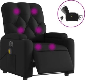 Elektrické masážní polohovací křeslo černé umělá kůže 3204765