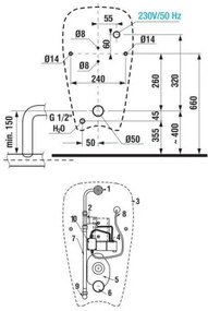 JIKA H8430700000001 - Pisoár GOLEM vnitřní přívod, zadní odpad keramika/bílá
