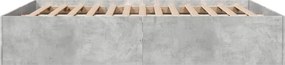 Rám postele betonově šedý 150 x 200 cm kompozitní dřevo 3281010