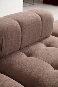 Hanah Home Čtyřmístná pohovka s pufem DOBLO hnědá 315 cm