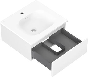 Mexen Orio, koupelnová skříňka 50 cm s umyvadlem Vela, 1 zásuvka, bílá matná, 91A10-05023-1-BF01-W23M01