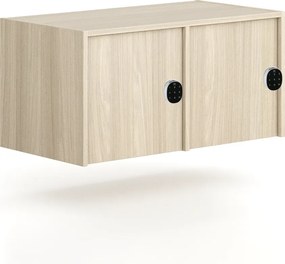 Nástavba pro skříně FRAME, 2x dveře, 872 x 450 x 427 mm, kódový zámek, dub přírodní