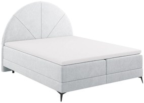 OnaDnes -20% Šedá čalouněná dvoulůžková postel boxspring Cosmopolitan Design Sunset 180 x 200 cm
