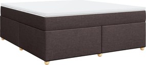 Box spring postel s matrací tmavě hnědá 180x200 cm textil 3285397