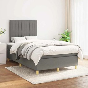 Box spring postel s matrací tmavě šedá 120x190 cm textil 3269945