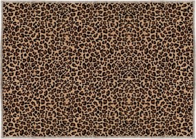 Bellatex Přikrývka Korall micro jednolůžko 150x200 cm Leopard Béžová,Černá,Hnědá
