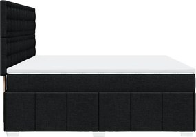Box spring postel s matrací černá 180x200 cm textil 3294063