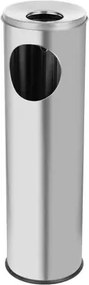 ALDA Cigarette Pillar 15 l matná / Odpadkový koš s popelníkem / nerezo