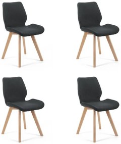Set čtyř jídelních židlí SJ.0159 černé