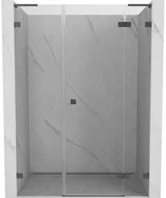 Mexen Lunar L sprchové dveře otočné pravé 155 cm, transparentní, gun metal - 834SL-155-050-95-00-P