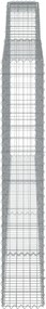 Klenuté gabionové koše 3 ks 400x30x180/200cm pozinkované železo 3146919