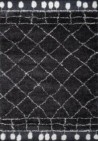 Vopi | Kusový koberec Rangpur 65217 699 černo-krémový - 80 x 150 cm