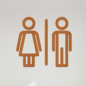 dřevo života Dřevěná samolepka označení WC - Toaleta Zvolte rozměr (cm): 13x12, Zvolte barvu dekoru: Třešeň