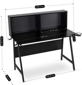 PC stůl Pikara, černá