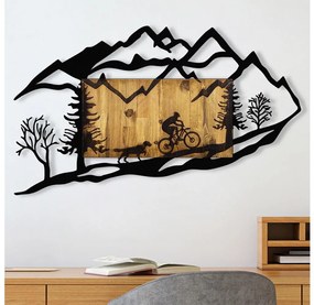 Asir Nástěnná dekorace 110x65 cm jízda na kole dřevo/kov 899SKL2176
