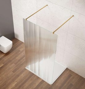 Gelco Vario - Sprchová stěna Walk-In do prostoru, 100x200 cm, Coated glass, matná zlatá/nordic sklo GX1510-09