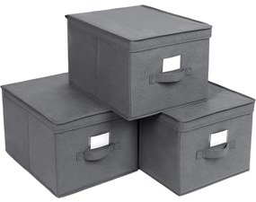 SONGMICS RFB03G Úložné boxy s víkem 3 ks