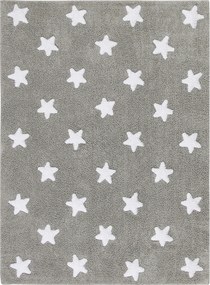 Ručne tkaný kusový koberec Stars Grey-White, 120x160, šedá, detská izba, Lorena Canals