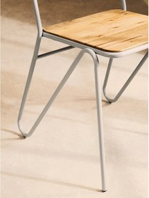 Šedá/v přírodní barvě jídelní židle z jilmového dřeva District – Premier Housewares