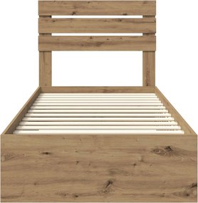 Rám postele s čelo Artisanový dub 90 x 200 cm Kompozitní dřevo 3411690