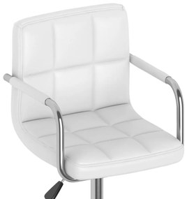 Otočné jídelní židle 4 ks bílé umělá kůže,  3088072