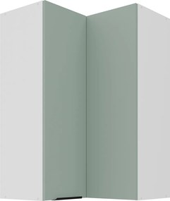 ARIA sb | horní kuchyňská skříňka 60x60 GN-90 2F (90°) rohová s policemi | VYSOKÁ | 60x60 cm | bílá/aquamarine