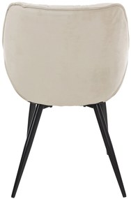 Jídelní židle Katanga - samet | krémová