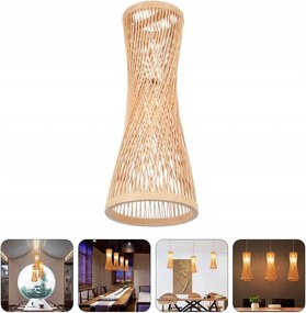 Toolight Natural, závěsné stropní svítidlo 1xE27 APP1637-1CP, přírodní hnědá, OSW-05107