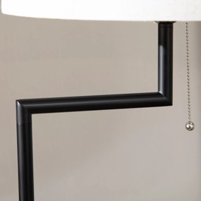 HOMCOM Stojací lampa, stojací lampa s policí, 40 W stojací lampa s USB připojením, stojací lampa, ocel, krémová, Ø40 x 168 cm, bez žárovky | Aosom