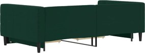 Válenda s přistýlkou a zásuvkami tmavě zelená 100x200 cm samet 3196748