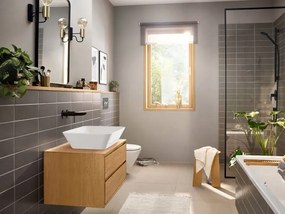Hansgrohe Rebris E, umyvadlová baterie pod omítku, 2-otvorová instalace, černá matná, 72568670