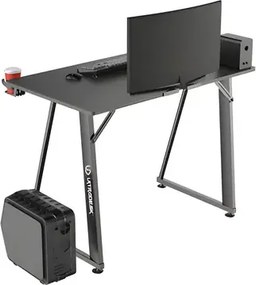 ULTRADESK ENTER V2 černá / Herní stůl / 100 x 60 x 75 cm / držák sluch