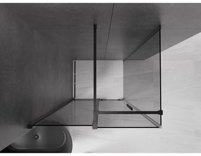 Mexen Velar, sprchový kout s posuvnými dveřmi 100 x 70 cm, 8mm šedé sklo, černá matná, 871-100-070-41-70
