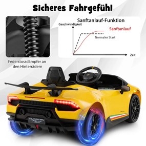 Costway Dětské elektrické autíčko Lamborghini 12 V dětské auto elektrické