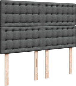 Box spring postel s matrací tmavě šedá 160x200 cm textil 3292122