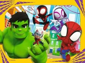 Ravensburger Spidey a jeho úžasní přátelé 4 v 1 - 12+16+20+24 dílků /