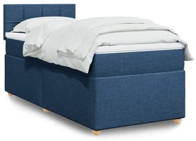 Box spring postel s matrací modrá 80x200 cm textil 3288813