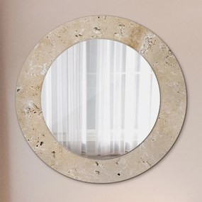 Kulaté dekorativní zrcadlo Přírodní kámen fi 50 cm
