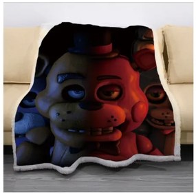 Plyšová deka s 3D potiskem Five Nights at Freddys Variace: 24, Velikost: 70 x 100 cm