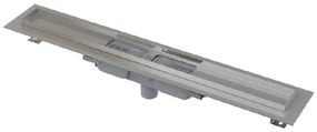 Alcadrain Odtokové žlaby - Sprchový žlab 950 mm, s okrajem pro perforovaný rošt, nerez APZ1101-950