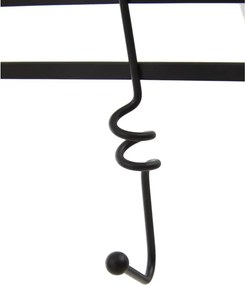 Černý kovový věšák na dveře 46 cm Jaxen – Premier Housewares