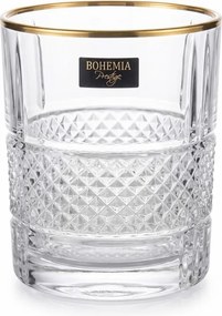 BOHEMIA PRESTIGE ELEGANTE GOLD SKLENICE NA WHISKY 340 ML SADA 6 KS