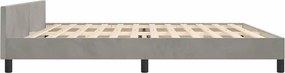 Rám postele bez matrace světle šedý 200 x 200 cm samet 3125836