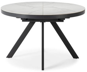 Kulatý rozkládací jídelní stůl s přídavnou deskou s keramickou deskou ø 120 cm Bela - II. jakost – Marckeric