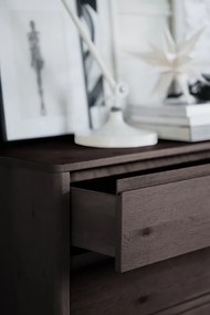 ROWICO Dřevěná komoda MELSTONE 110x45 cm tmavě hnědá