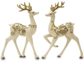 Vánoční jelen s ornamentem 1 ks 116755